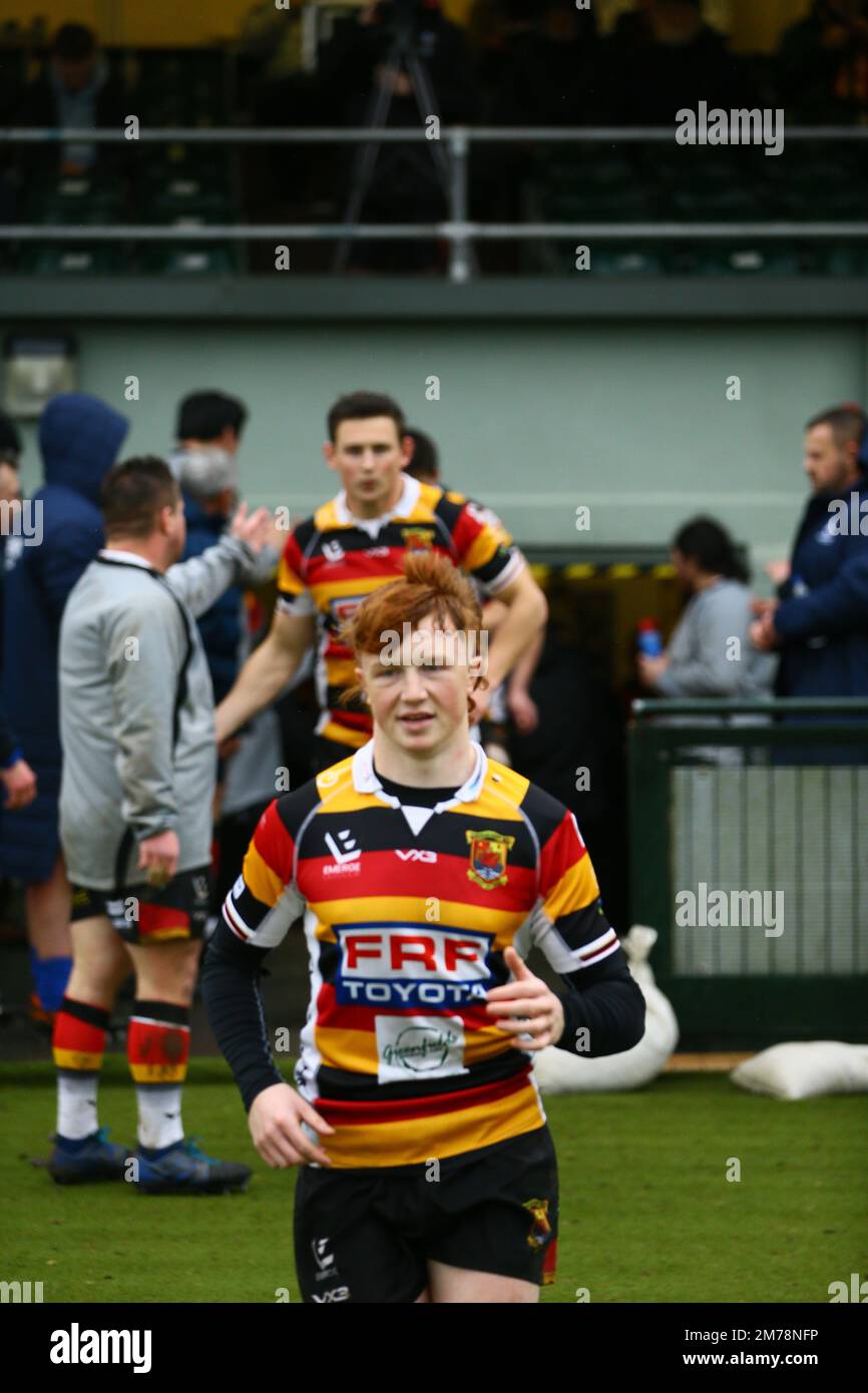 Carmarthen Quins RFC v Bridgend Ravens RFC Indigo Prem 2023 Stock Photo ...