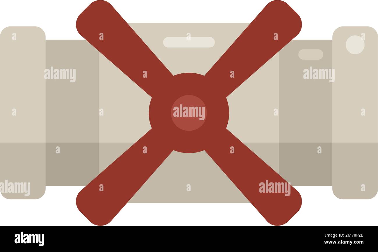 Top view water tap icon flat vector. Valve drain. Pump faucet isolated ...