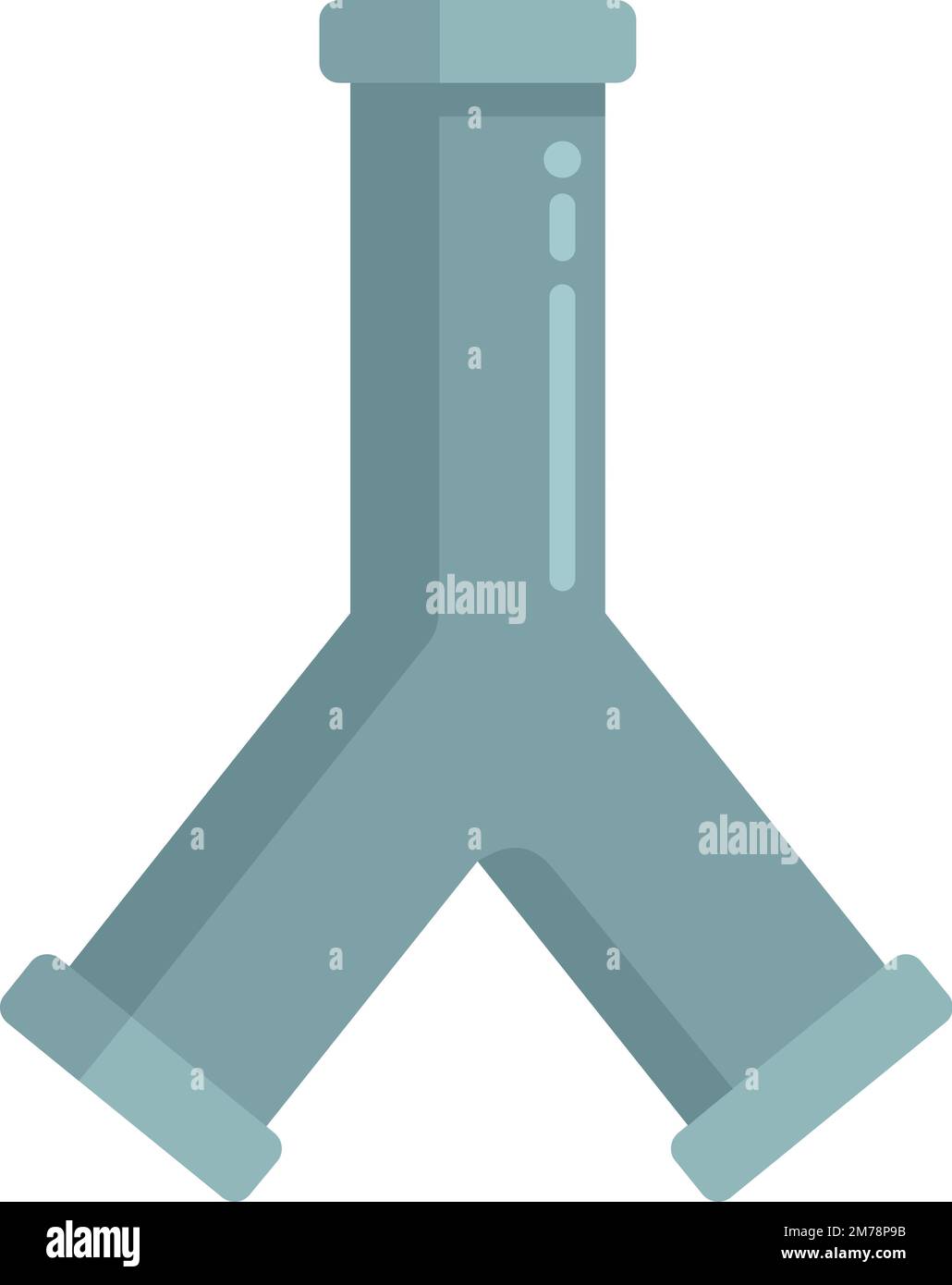 Pipe triangle icon flat vector. Steel system. Pump faucet isolated ...