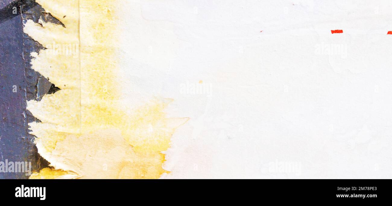 Old grunge torn collage posters creased crumpled paper placard texture ...