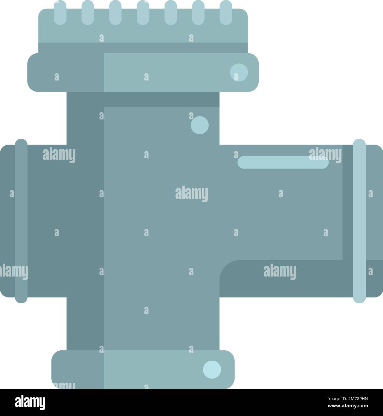 Sewage pipe icon flat vector. Drain system. Flange industrial isolated ...