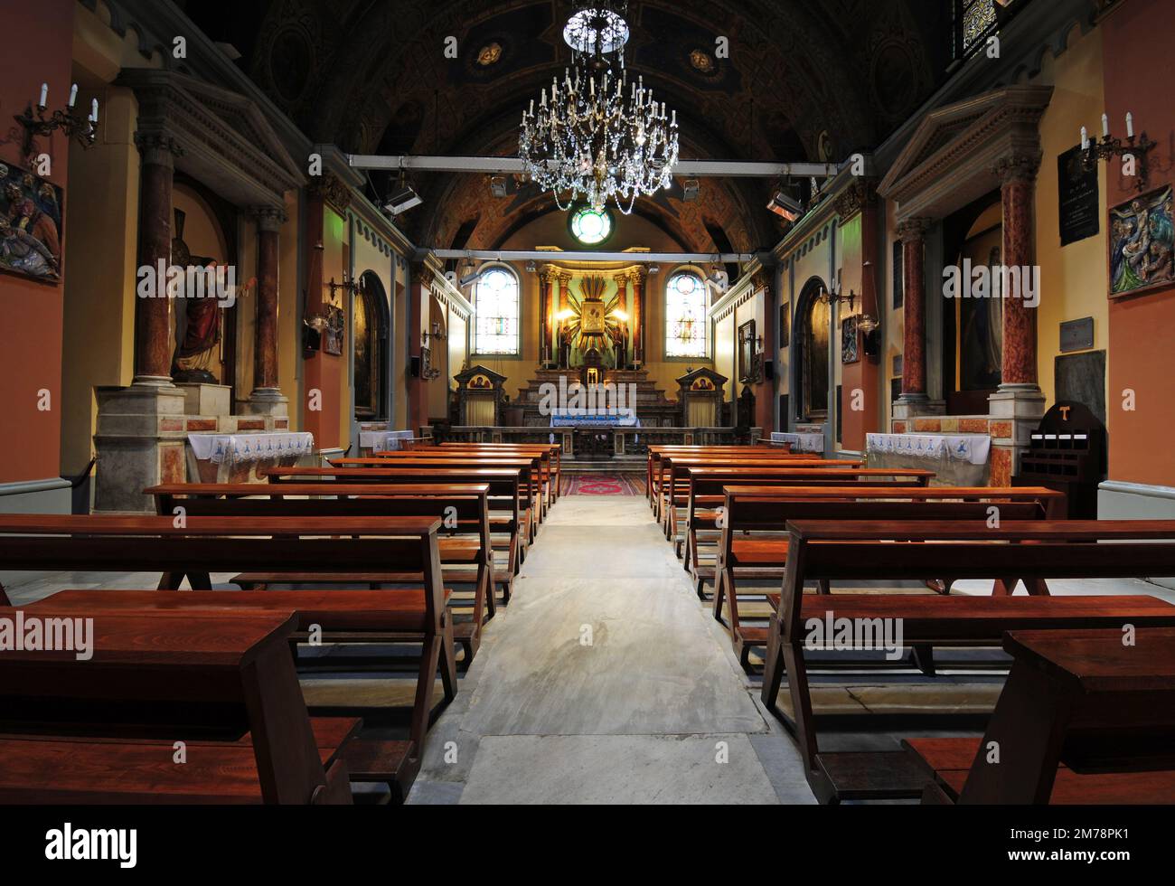 Santa Maria Draperis Latin Catholic Church is in Taksim, Turkey Stock ...