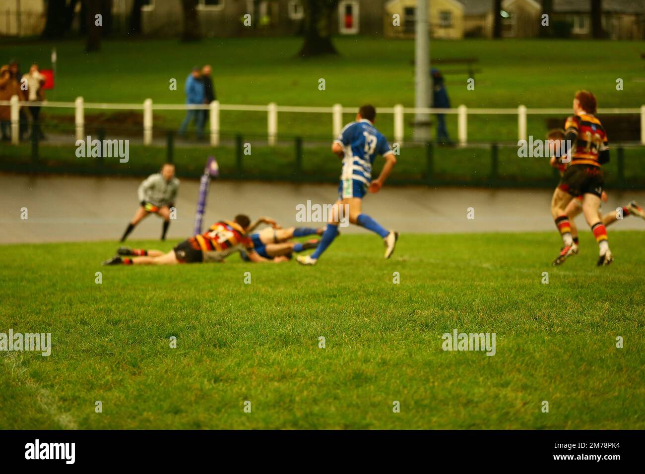 Carmarthen Quins RFC v Bridgend Ravens RFC Indigo Prem 2023 Stock Photo ...
