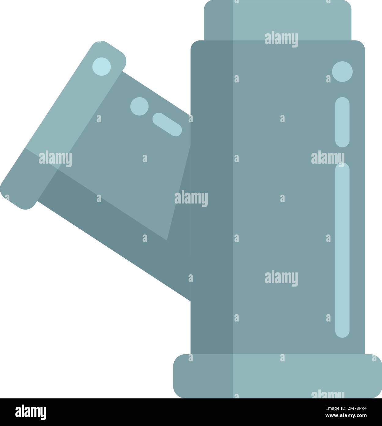 Pipe connector icon flat vector. Drain steel. Flange industrial ...