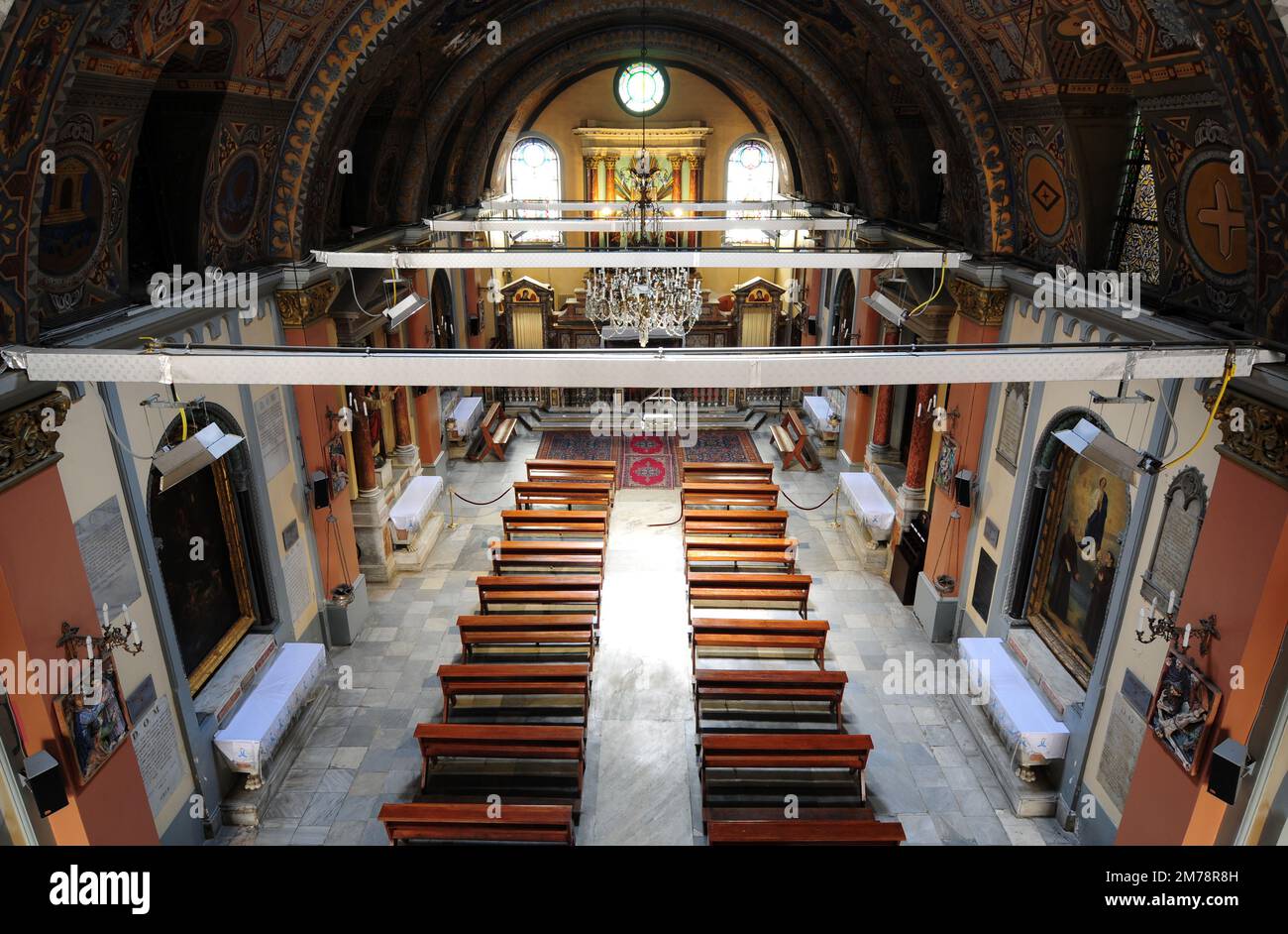 Santa Maria Draperis Latin Catholic Church is in Taksim, Turkey Stock ...