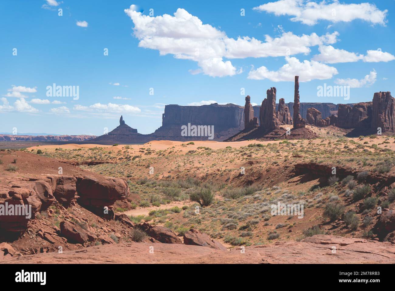 scenic desert view in monument valley Stock Photo - Alamy