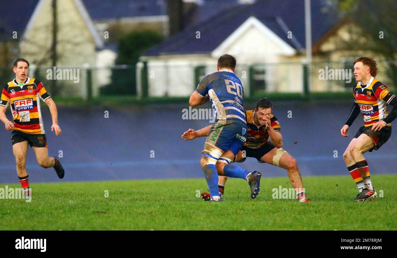 Carmarthen Quins RFC v Bridgend Ravens RFC Indigo Prem 2023 Stock Photo ...