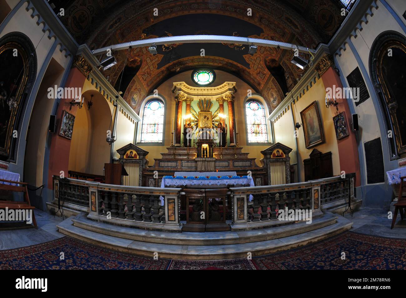 Santa Maria Draperis Latin Catholic Church is in Taksim, Turkey Stock ...