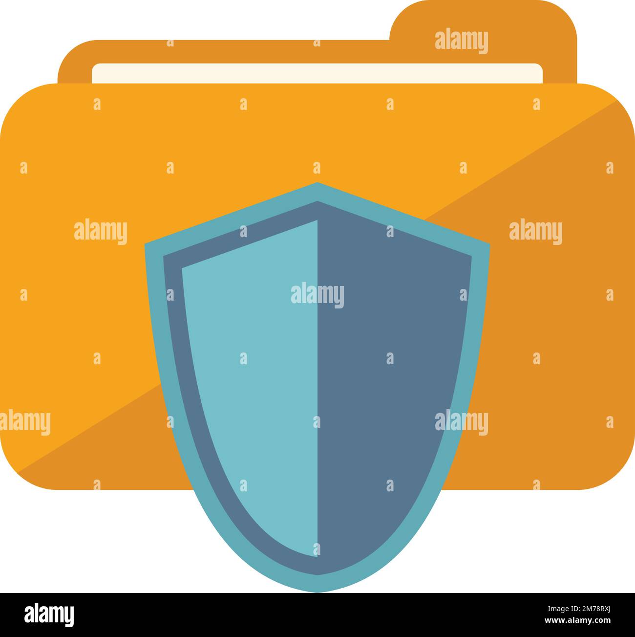 Secured Database Icon Flat Vector Platform System Client Marketing
