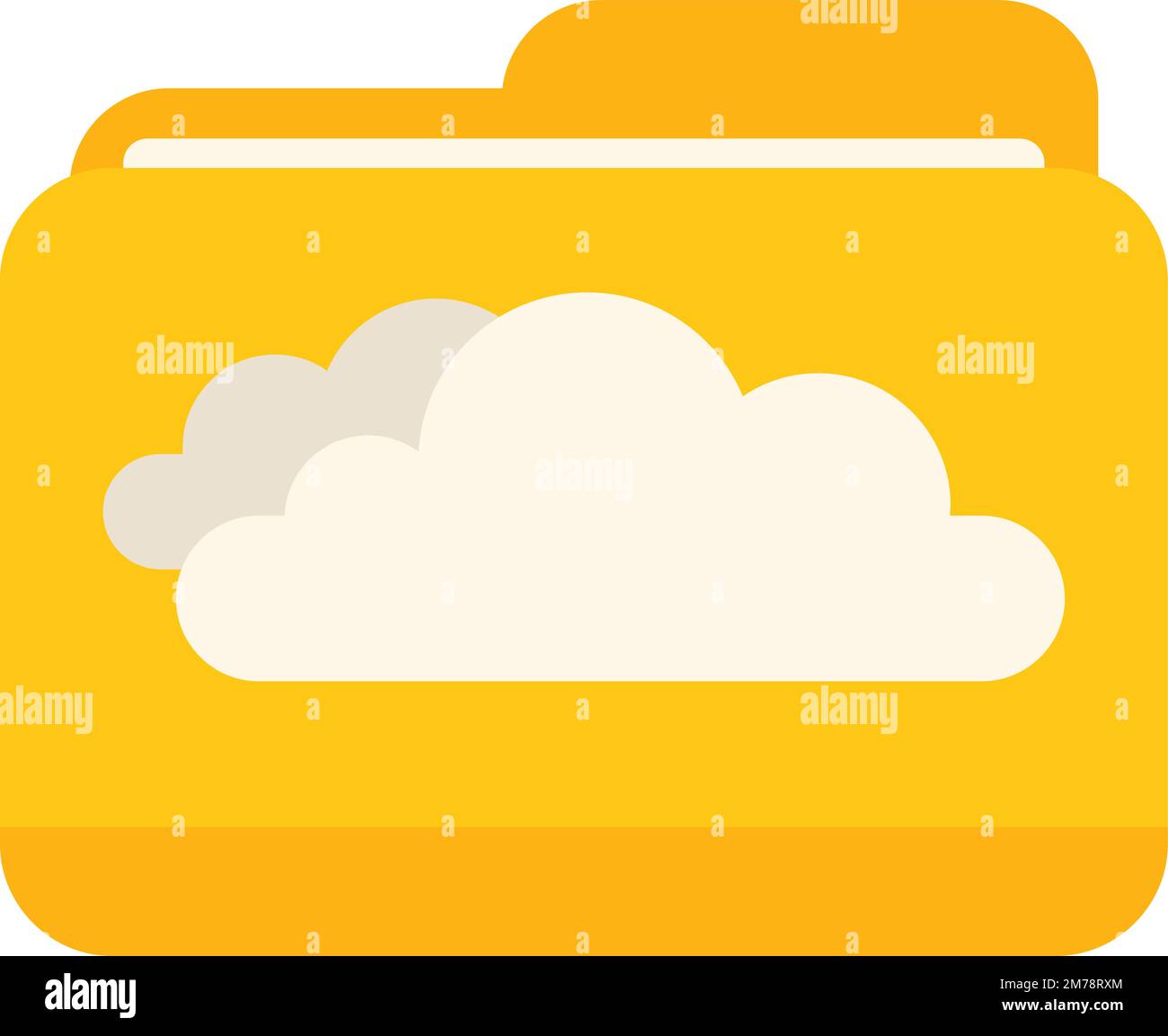Access cloud folder icon flat vector. Data crm. System consumer ...