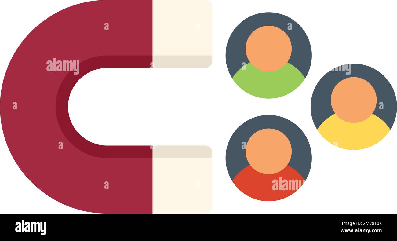 Magnet database icon flat vector. Software platform. Client access isolated Stock Vector Image ...