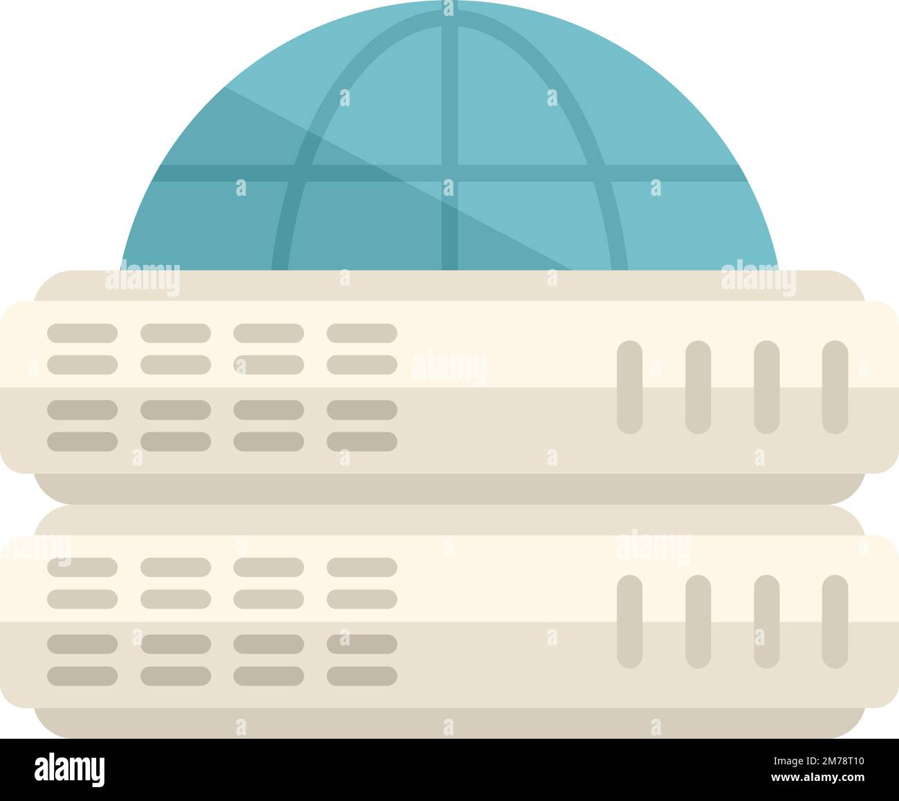 Global database icon flat vector. System marketing. Consumer access ...