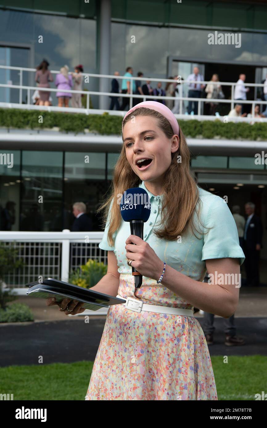 7th May, 2022. Ascot, Berkshire, UK. Television Racing presenter and ...