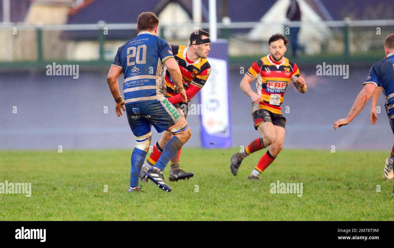 Carmarthen Quins RFC v Bridgend Ravens RFC Indigo Prem 2023 Stock Photo ...