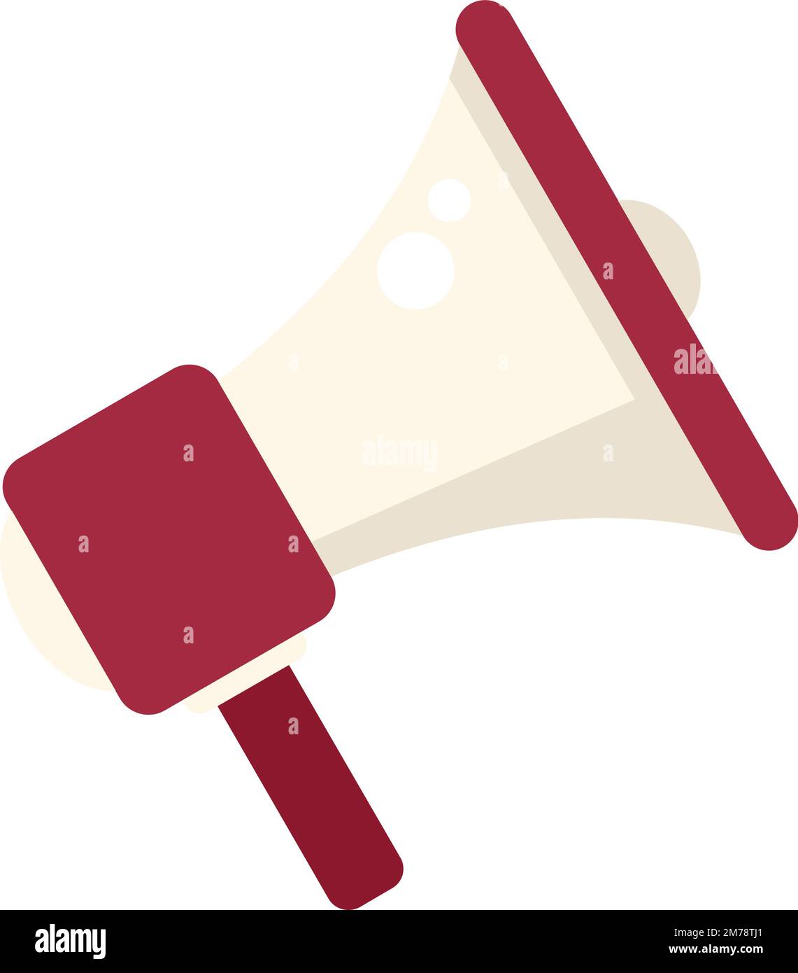 Megaphone database icon flat vector. Customer data. Client consumer ...