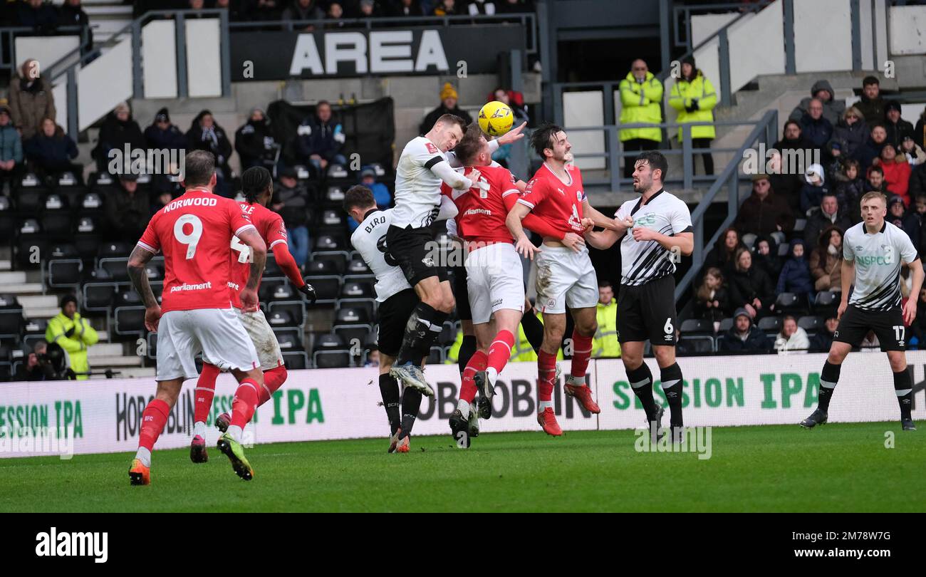 Pride Park, Derby, Derbyshire, UK. 8th Jan, 2023. FA Cup Football ...