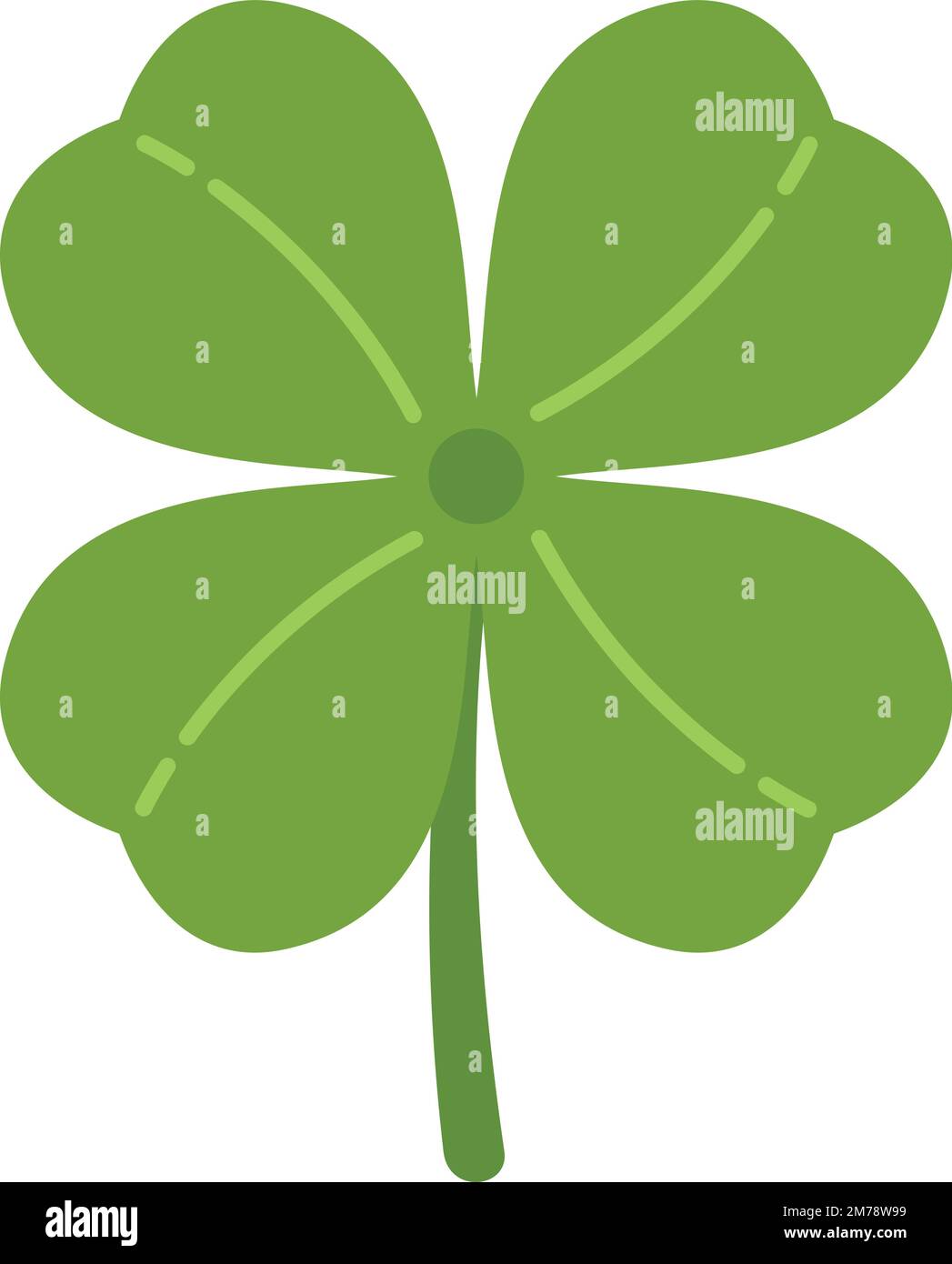 Clover plant icon flat vector. Irish luck. Lucky day isolated Stock ...