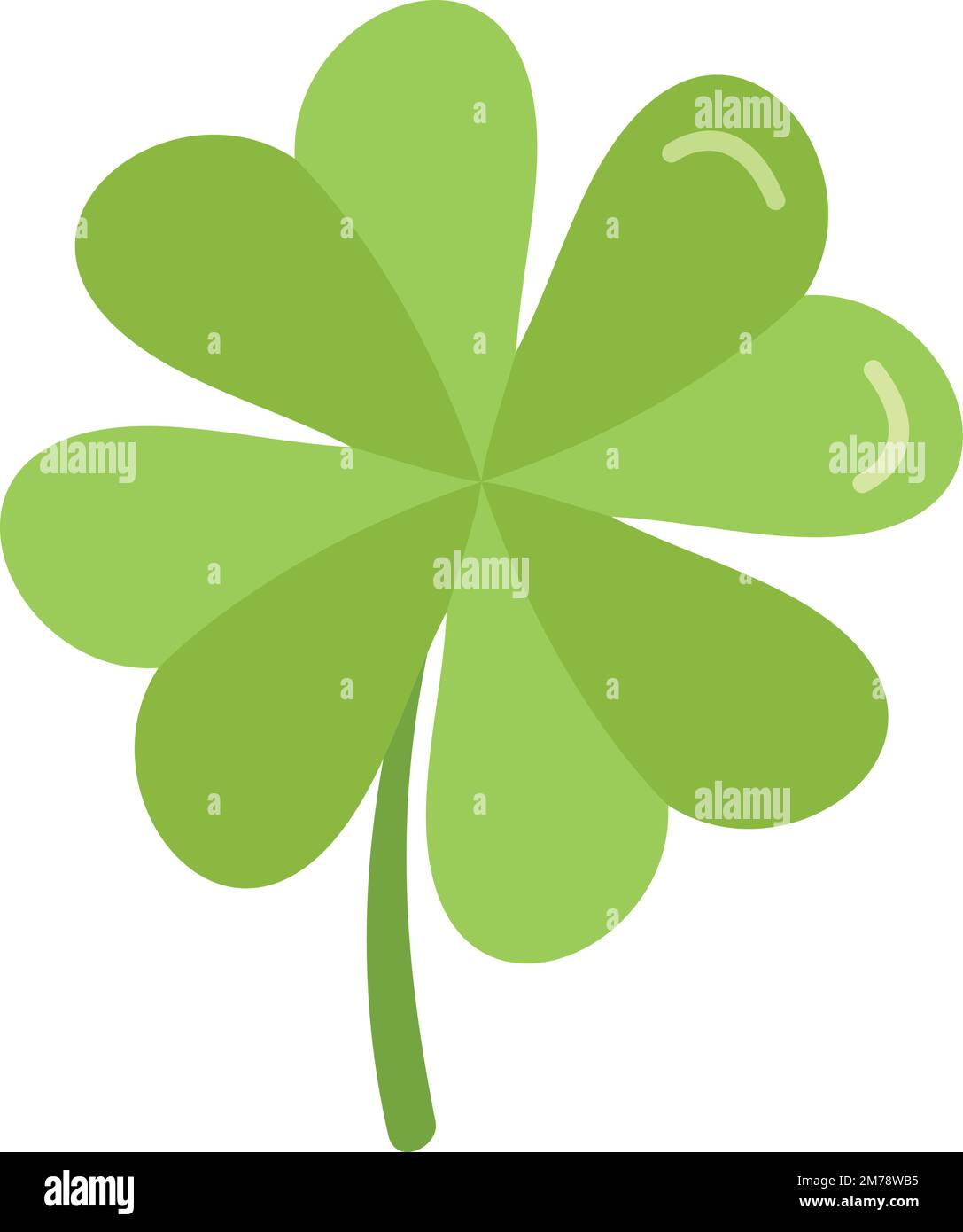 Clover art icon flat vector. Irish leaf. St patrick isolated Stock ...