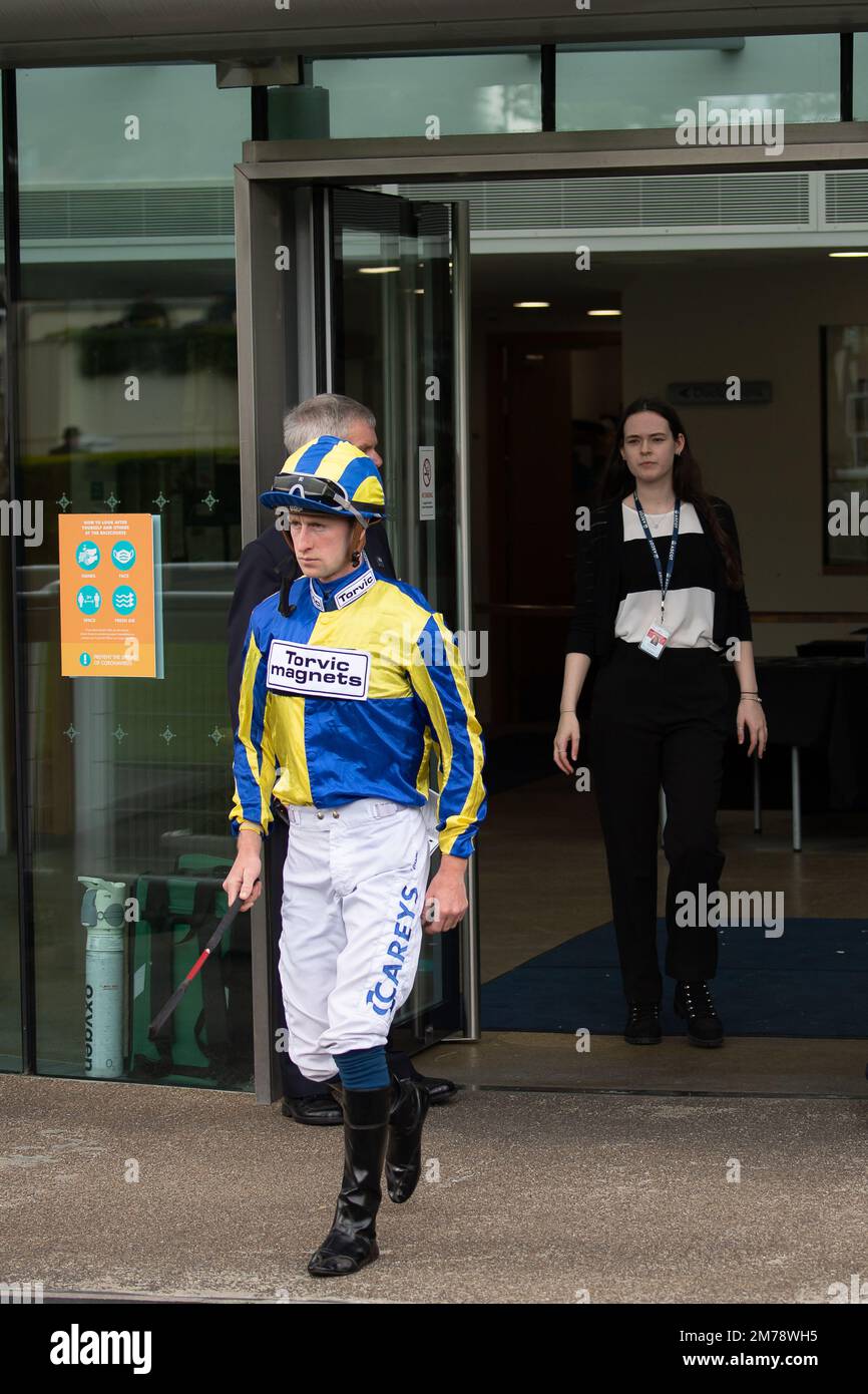 Ascot, Berkshire, UK. 7th May, 2022. Jockey Joey Haynes ready to race ...