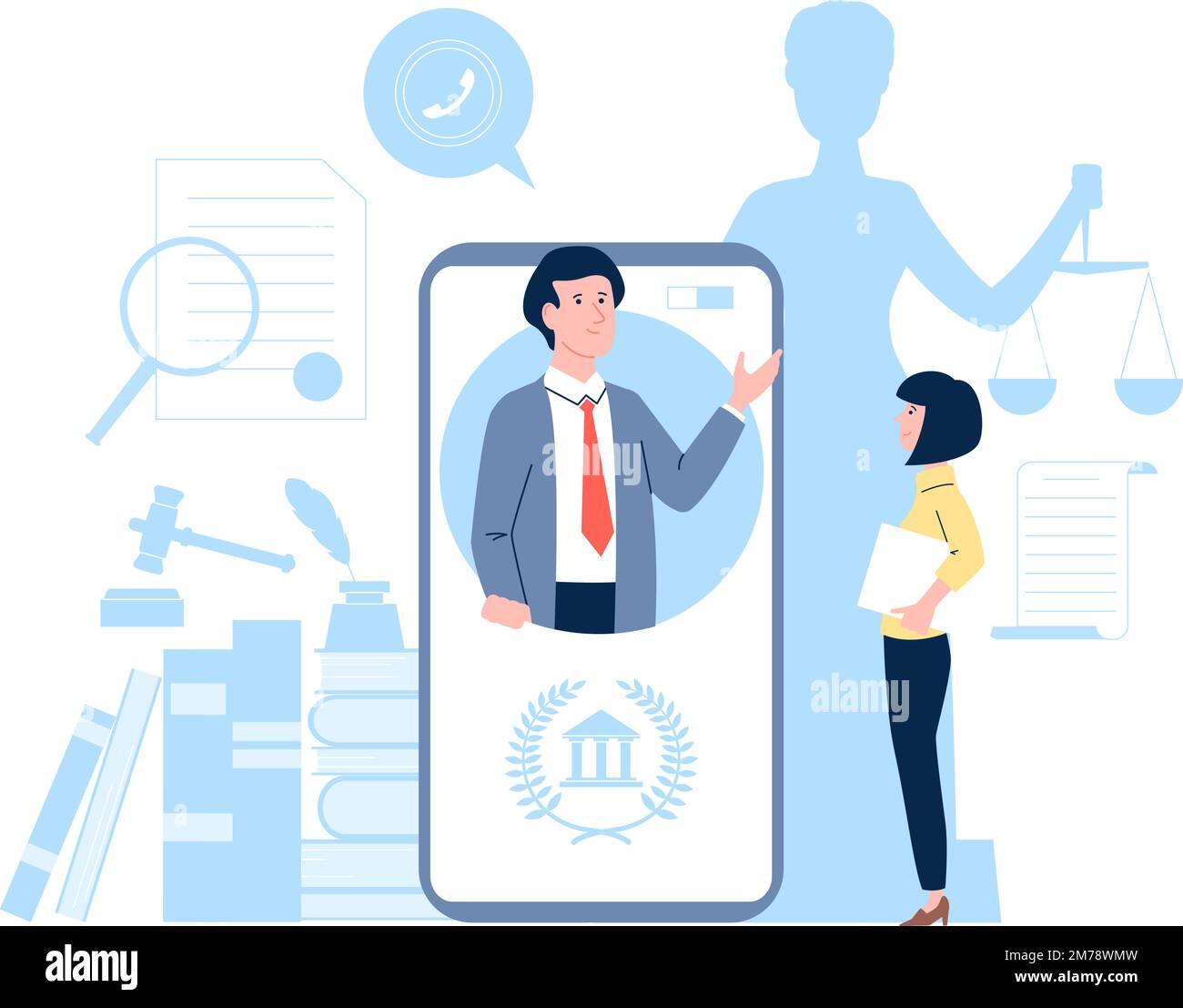 Lawyer client talk Stock Vector Images - Alamy