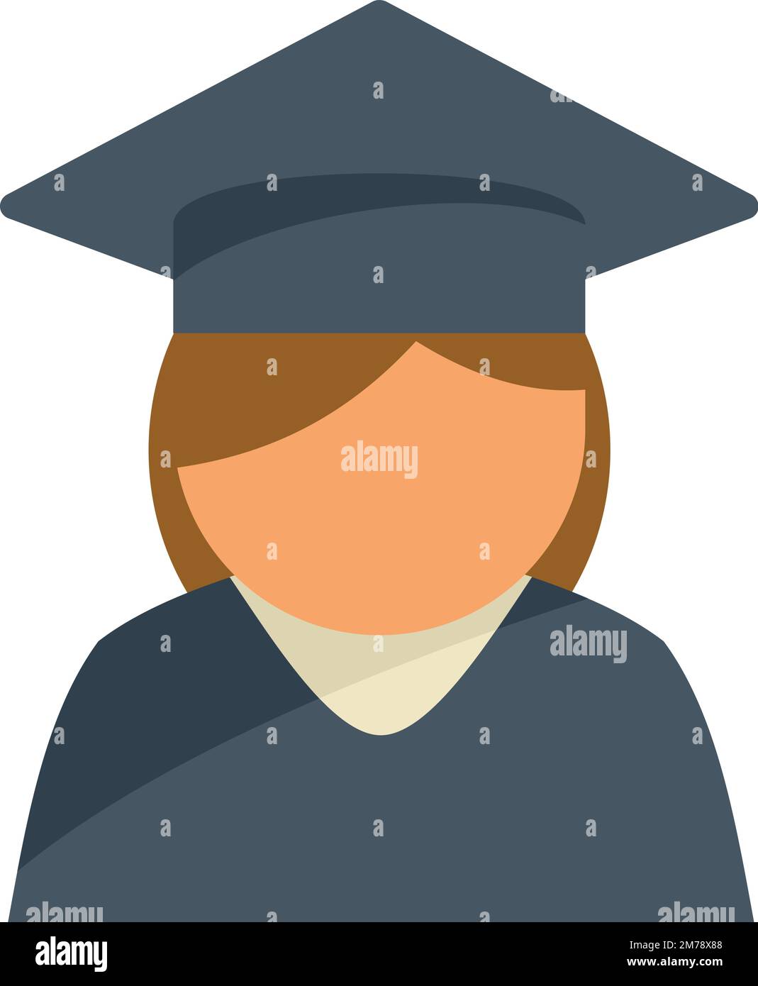 Student graduation icon flat vector. Degree graduate. Cap school ...