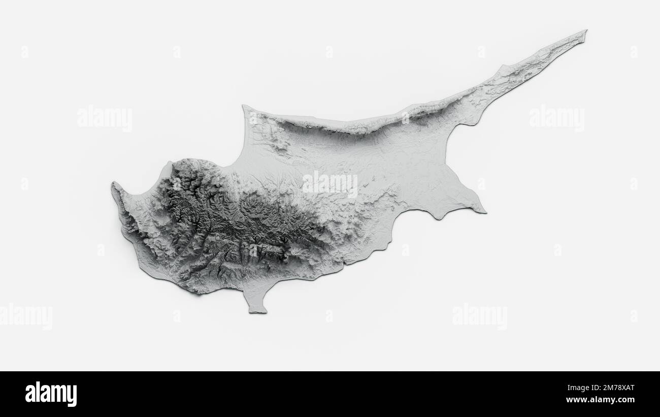 Cyprus white map hi-res stock photography and images - Alamy