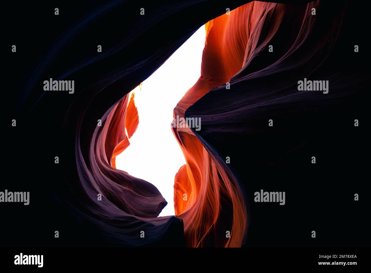 high contrast of light and shadow in antelope canyon Stock Photo - Alamy