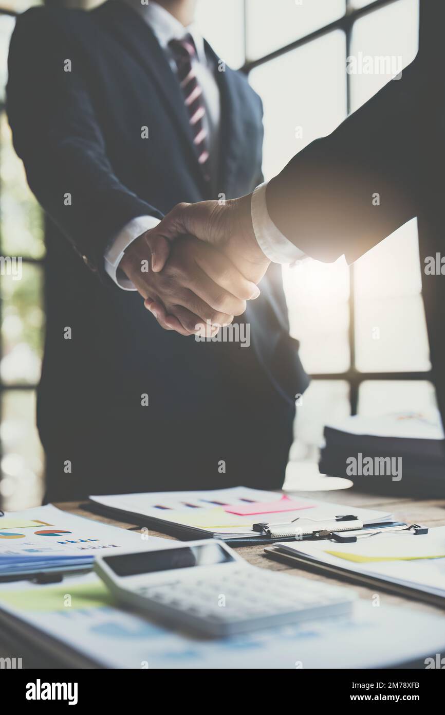 Business partnership meeting concept. Image businessmans handshake ...