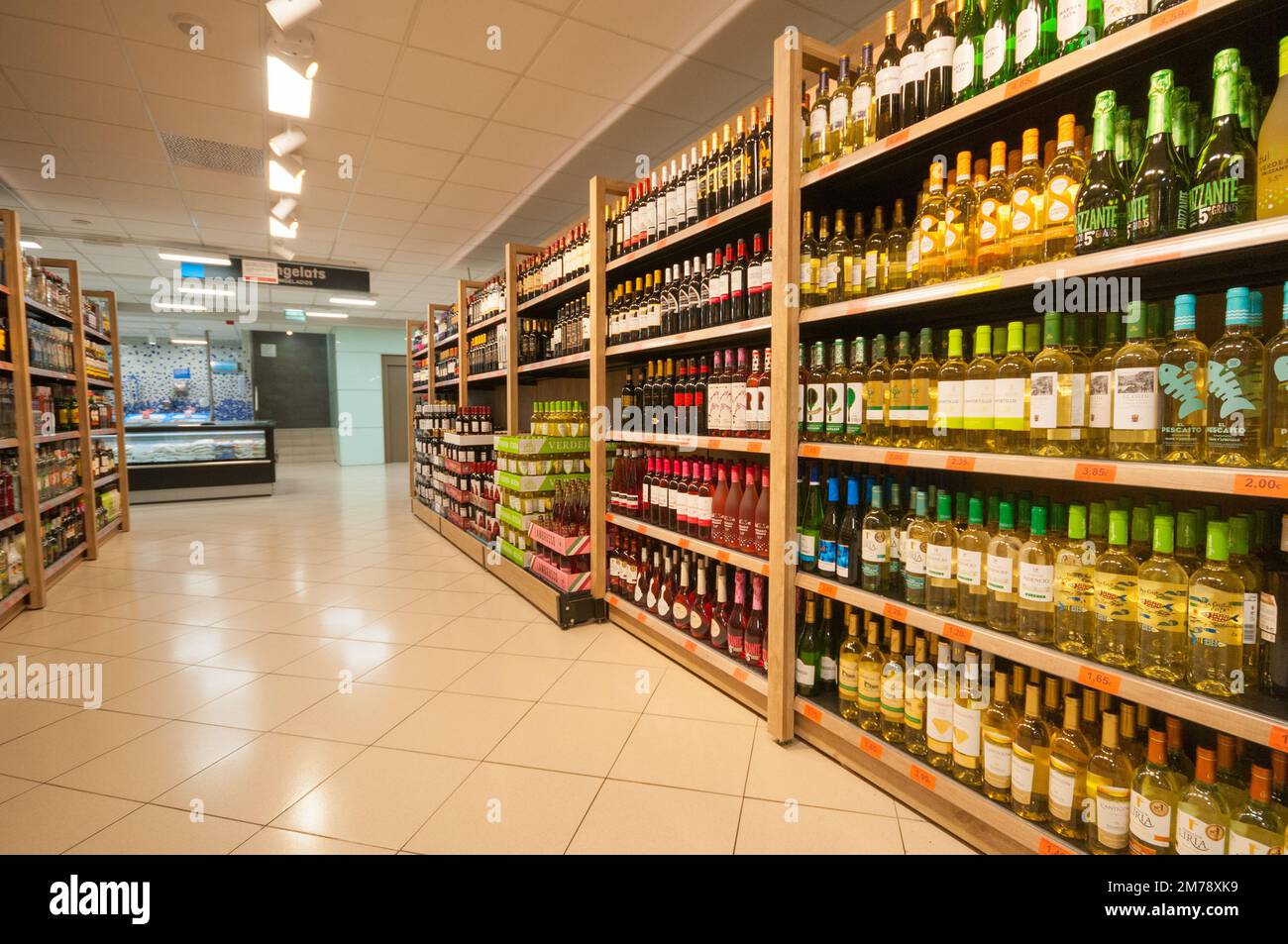 Valencia Spain July 01 2019 Wine Department In Supermarket valencia-spain-july-01-2019-wine-department-in-supermarket