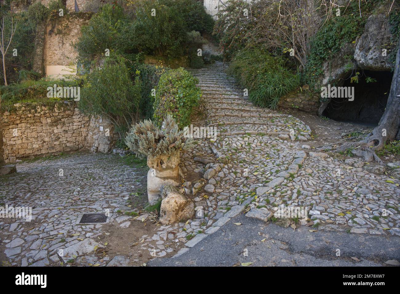 The village of cotignac in provence france europe hi-res stock ...