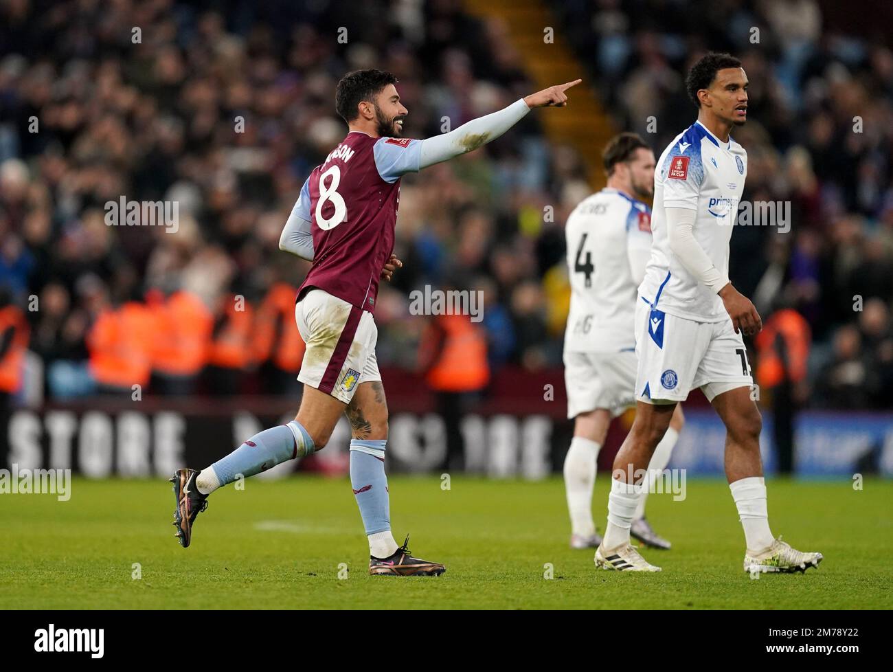 Aston Villa's Morgan Sanson celebrates scoring their side's first goal ...
