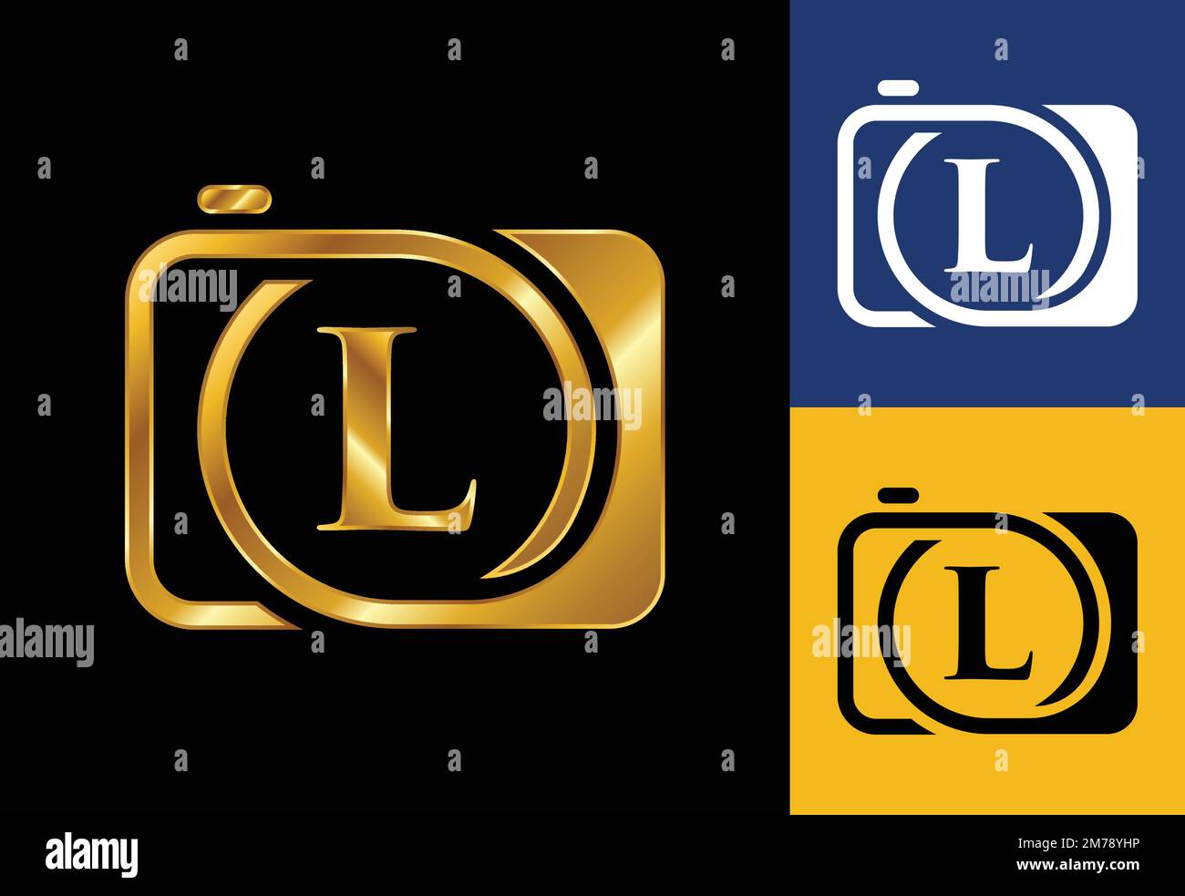 Initial L monogram letter with a camera icon. Logo for photography ...