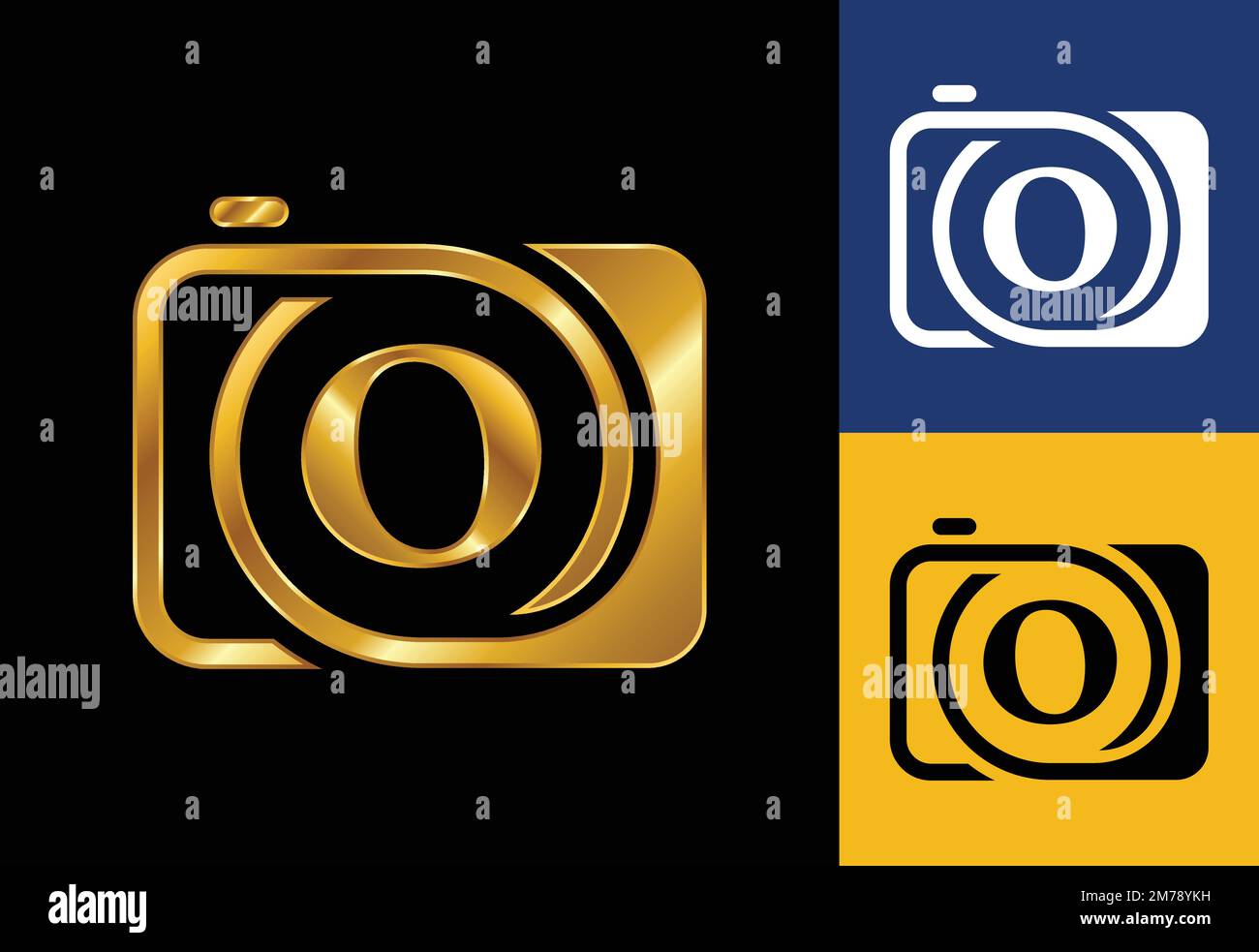 Initial O monogram letter with a camera icon. Logo for photography ...