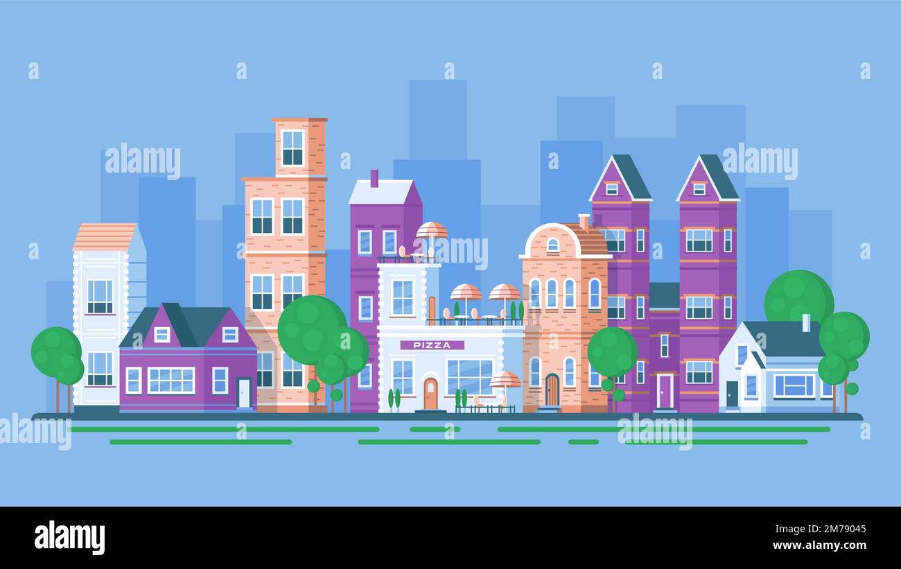 Cartoon City Sidewalk