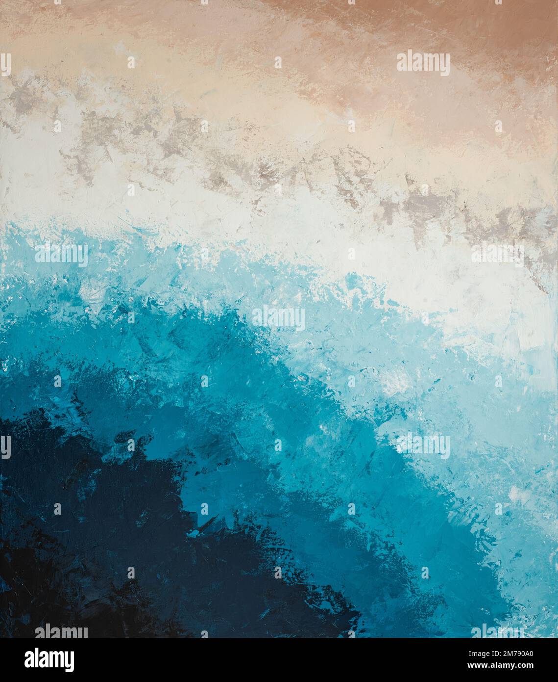 Abstract seascape acrylic painting on canvas Stock Photo - Alamy