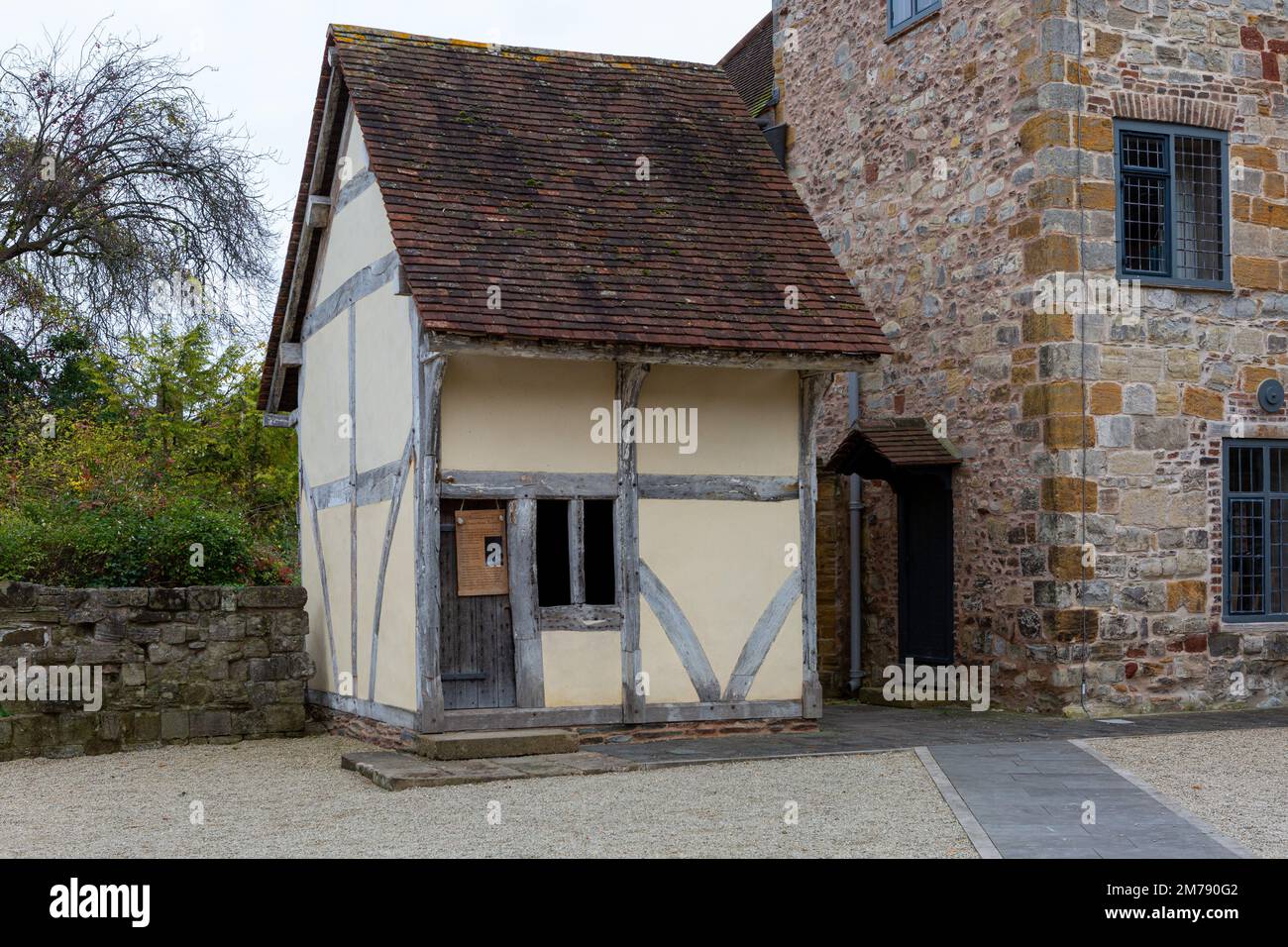 Medieval half timbered cottage in Taunton Museum Stock Photo - Alamy