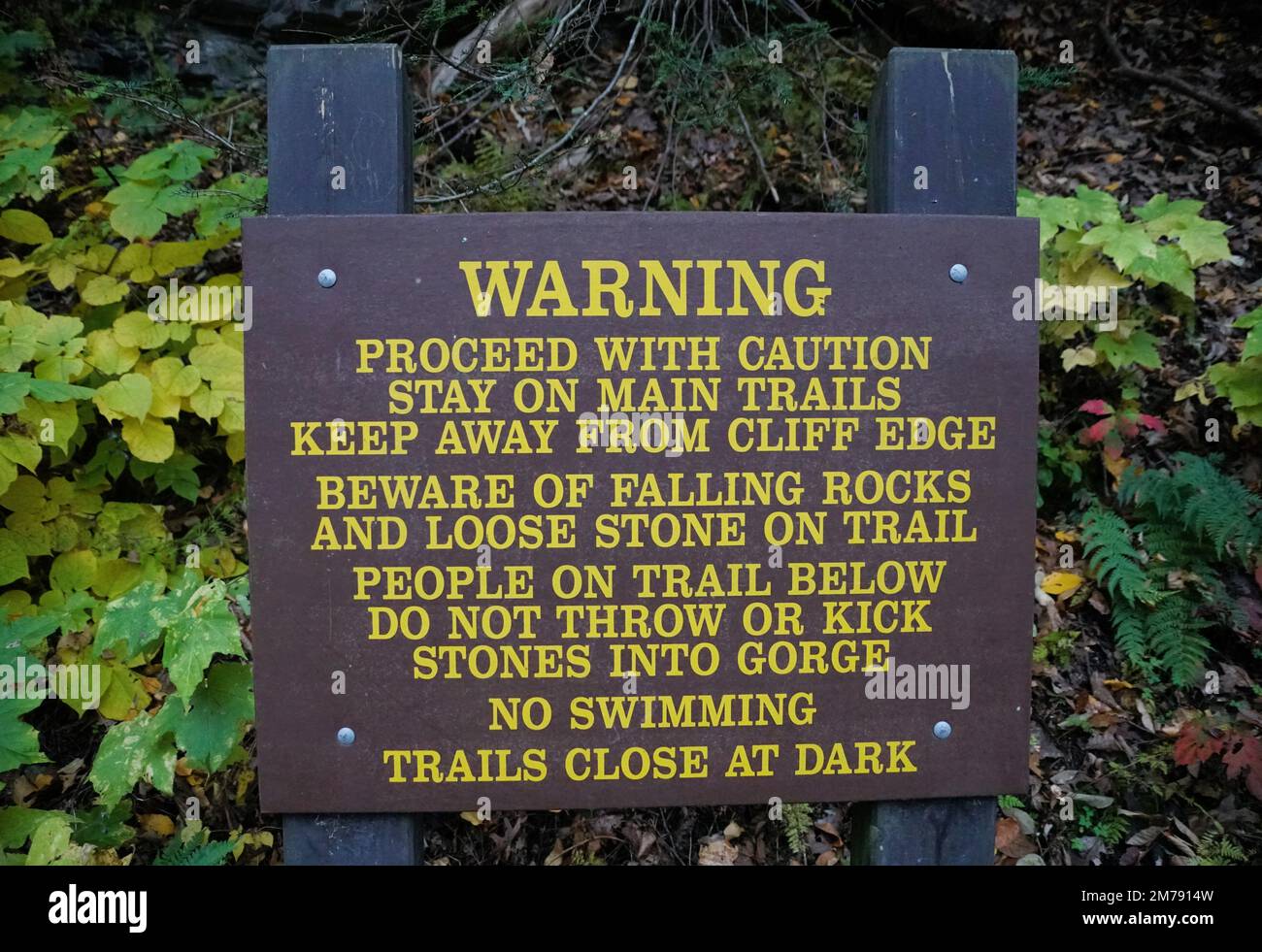 Ithaca, New York, U.S.A - October 17, 2022 - The warning and no ...