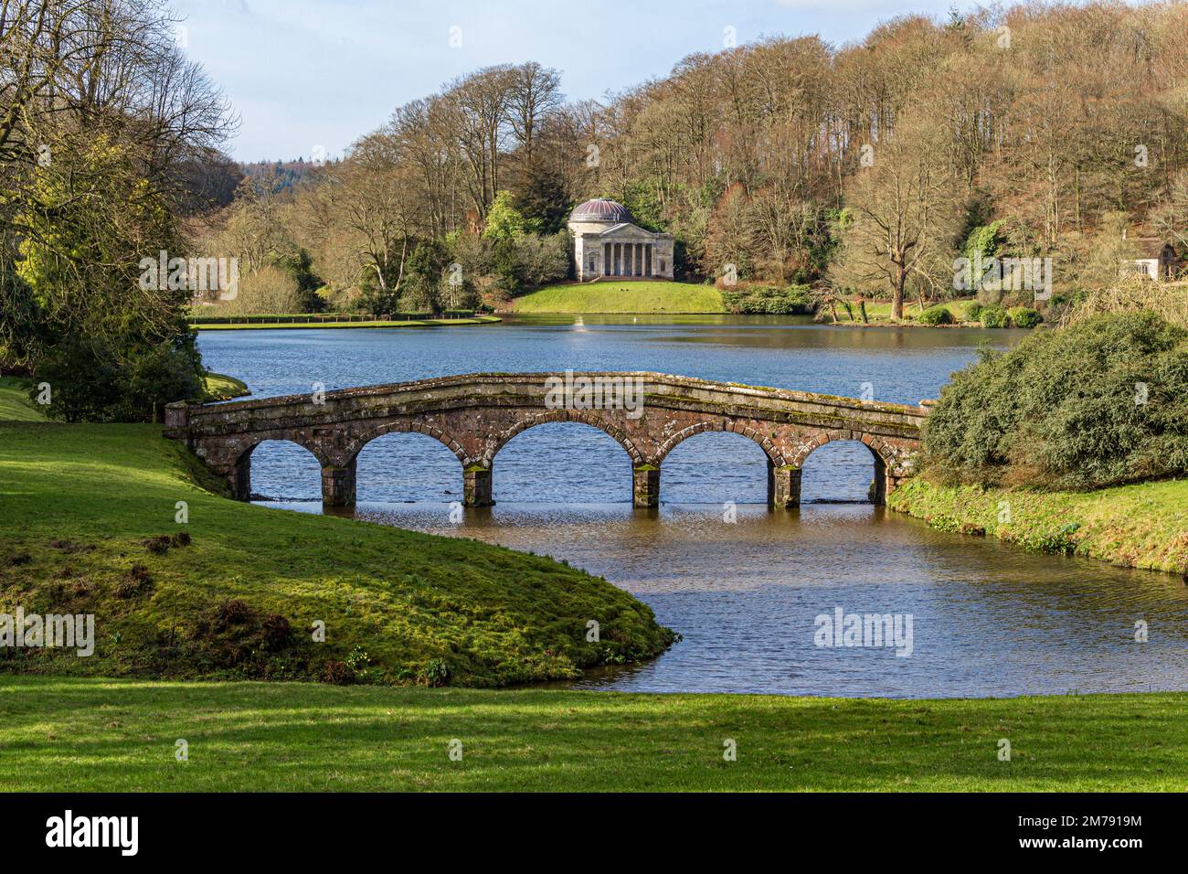 Stourhead Gardens is part of a large estate northwest of the town of ...