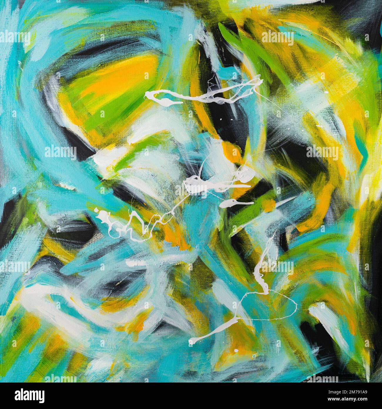 Abstract expressionism acrylic painting on canvas Stock Photo - Alamy