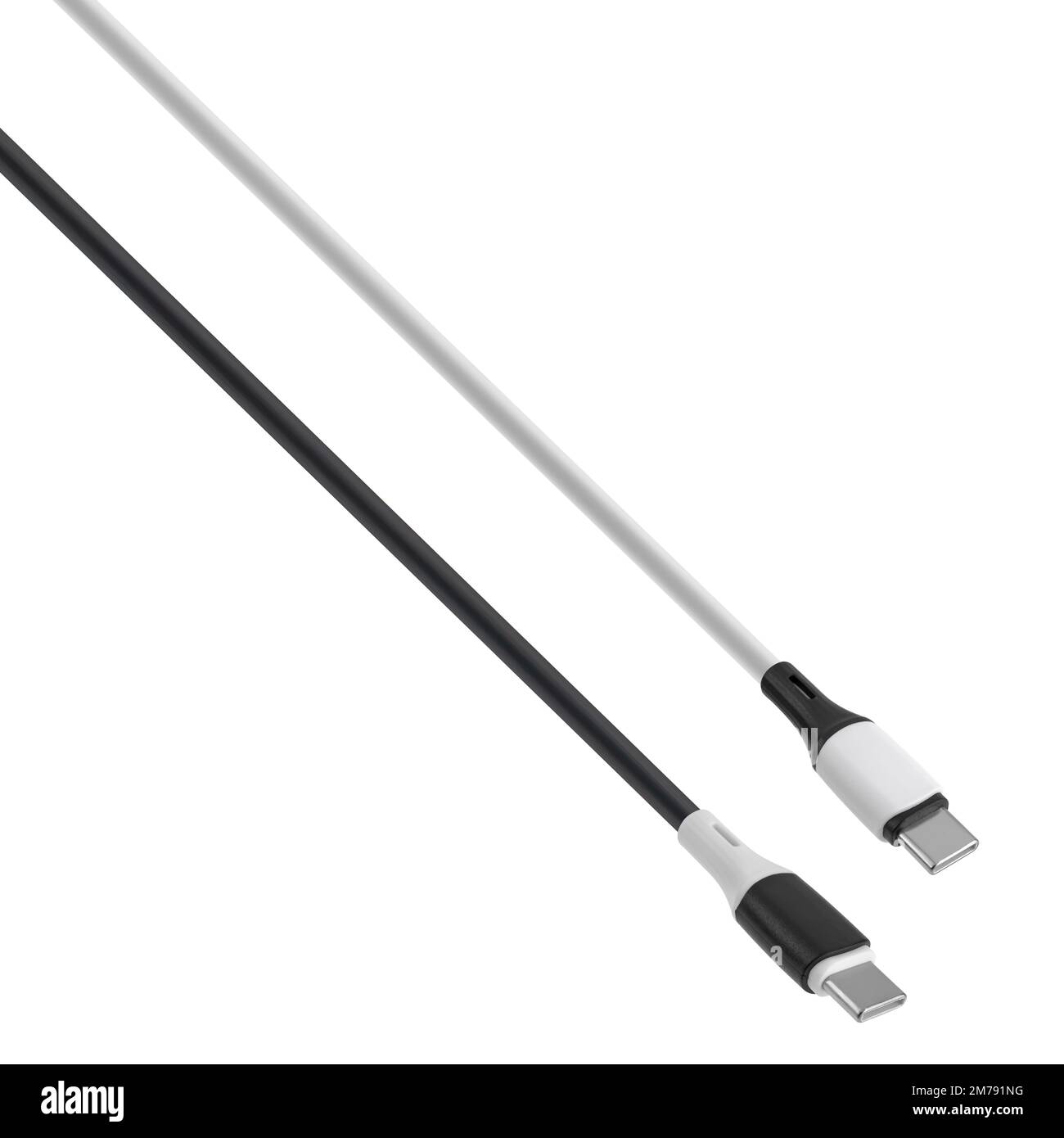 cable with Type-C connector, isolated on white background Stock Photo ...