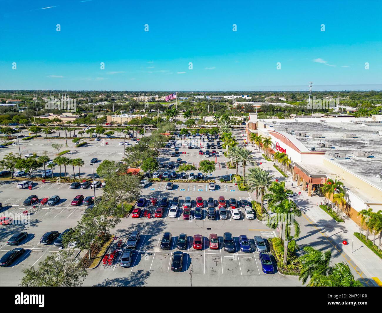 davie, FL, USA - January 6, 2022: Aerial photo Target Davie Stock Photo ...