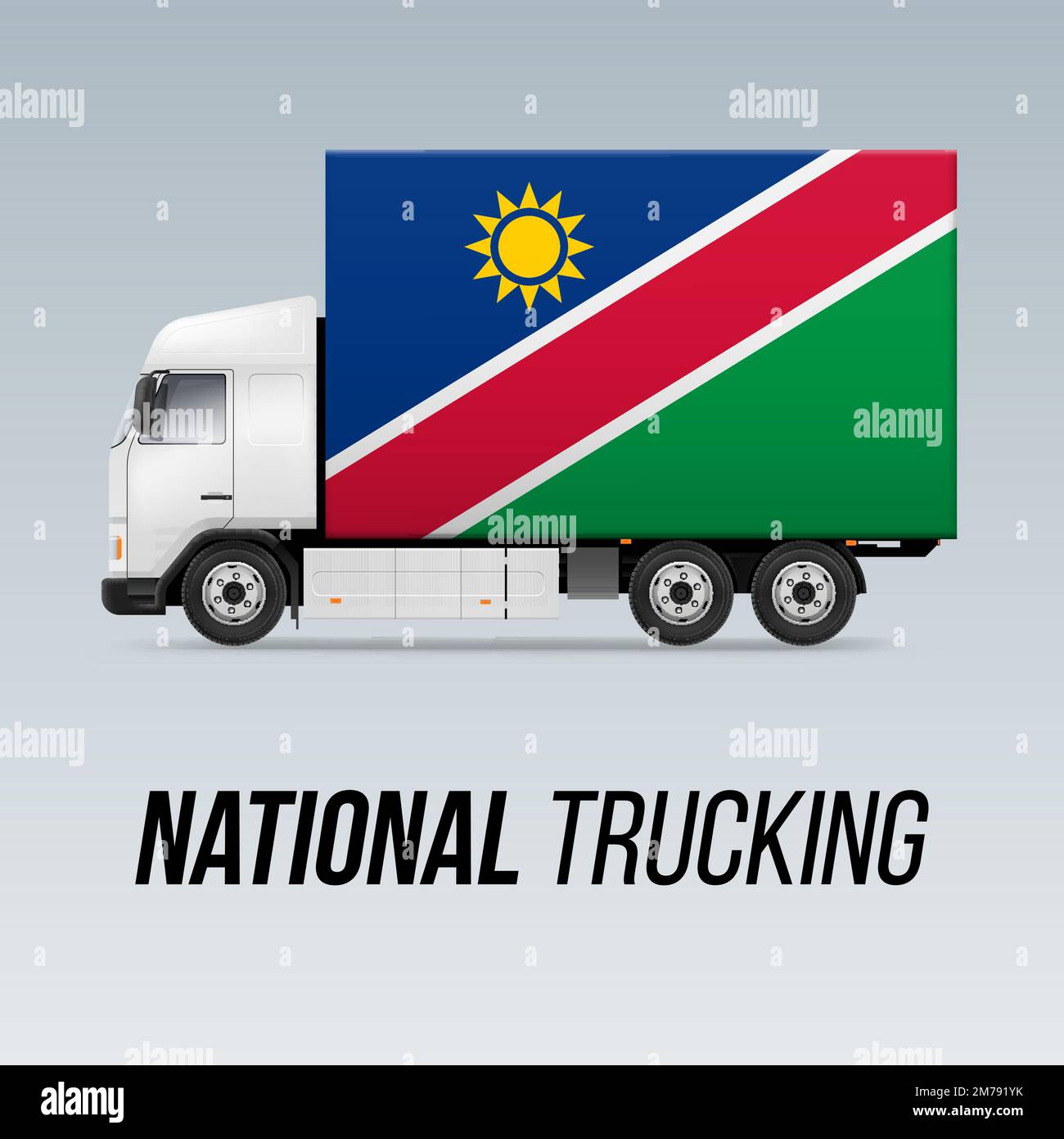 Symbol of National Delivery Truck with Flag of Namibia. National ...