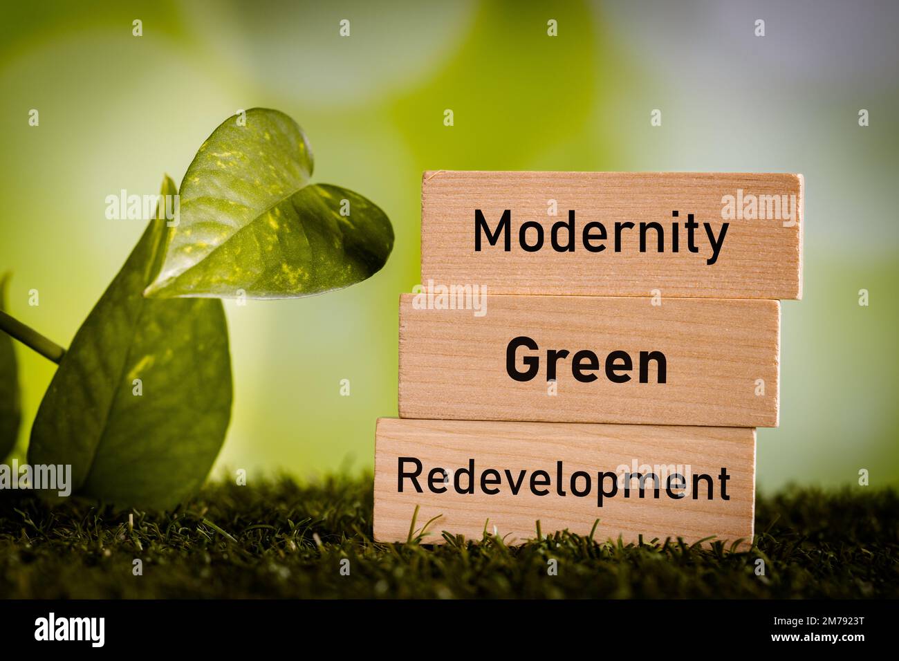 Sustainable Green Building, Urban green redevelopment, Concept ...