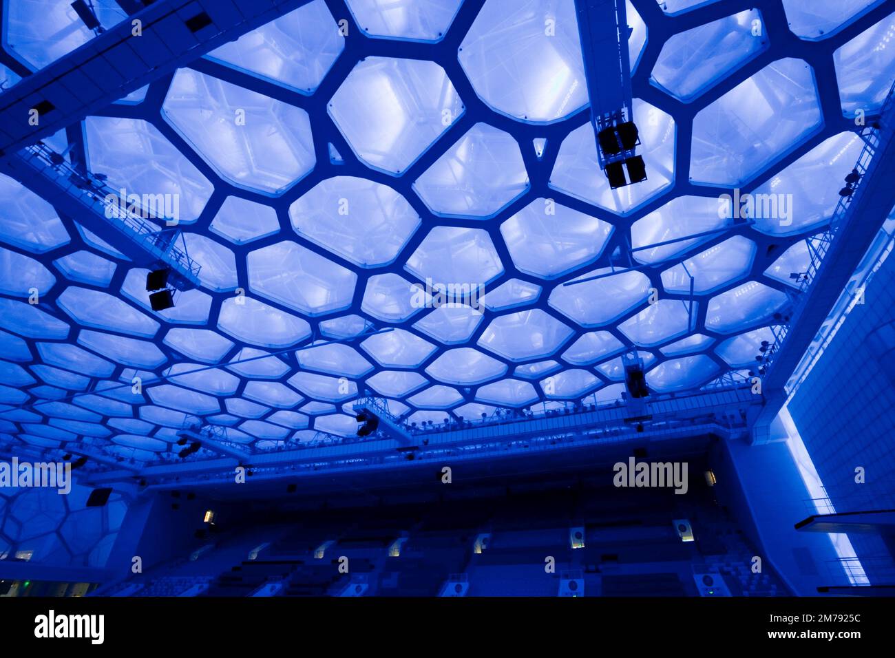 The water cube, swimming pool, interior Stock Photo - Alamy