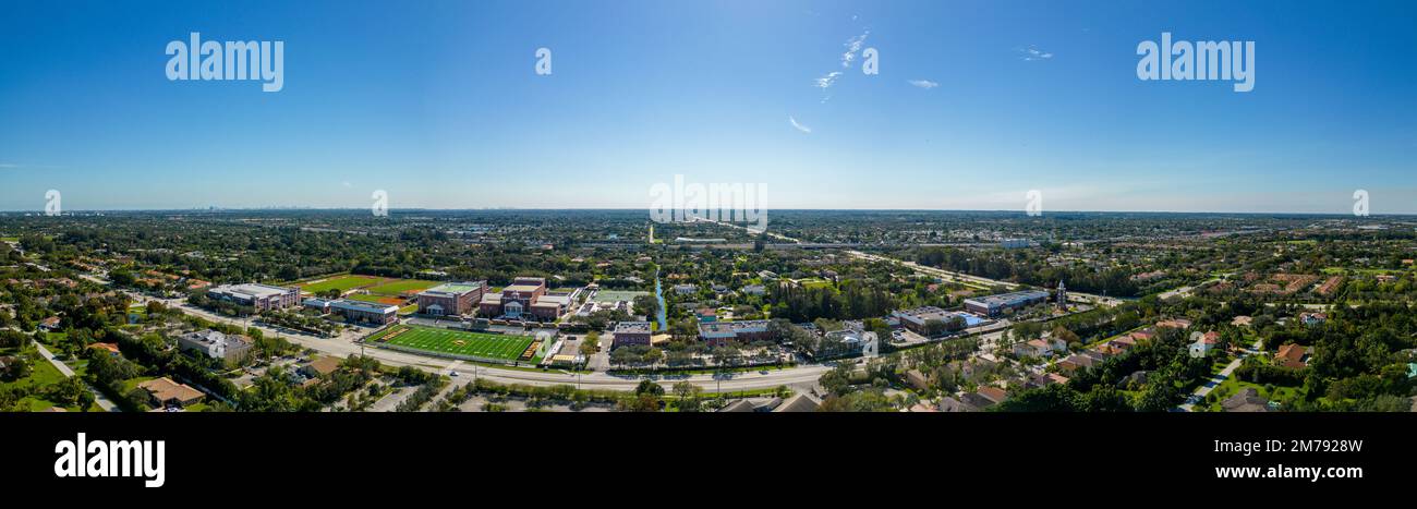 Davie, FL, USA - January 6, 2022: Aerial photo American Heritage ... Davie, FL, USA - January 6, 2022: Aerial photo American Heritage ...