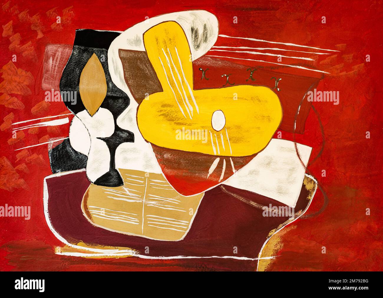 Abstract Musical Still Life, oil painting Stock Photo - Alamy