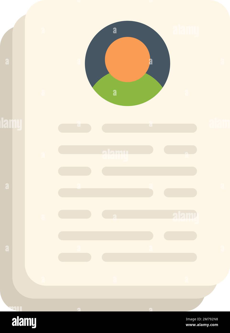 Paper marketing icon flat vector. Client customer. Crm database ...