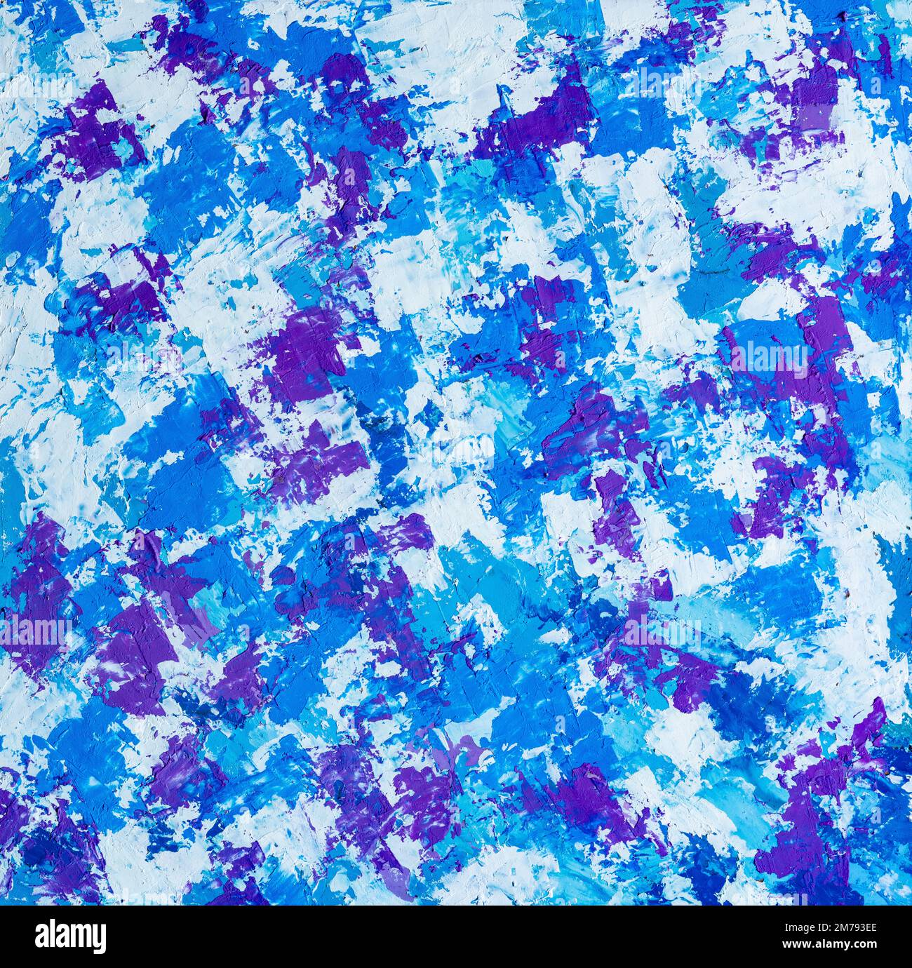 Blue White Violet Colors Abstract oil painting Stock Photo - Alamy