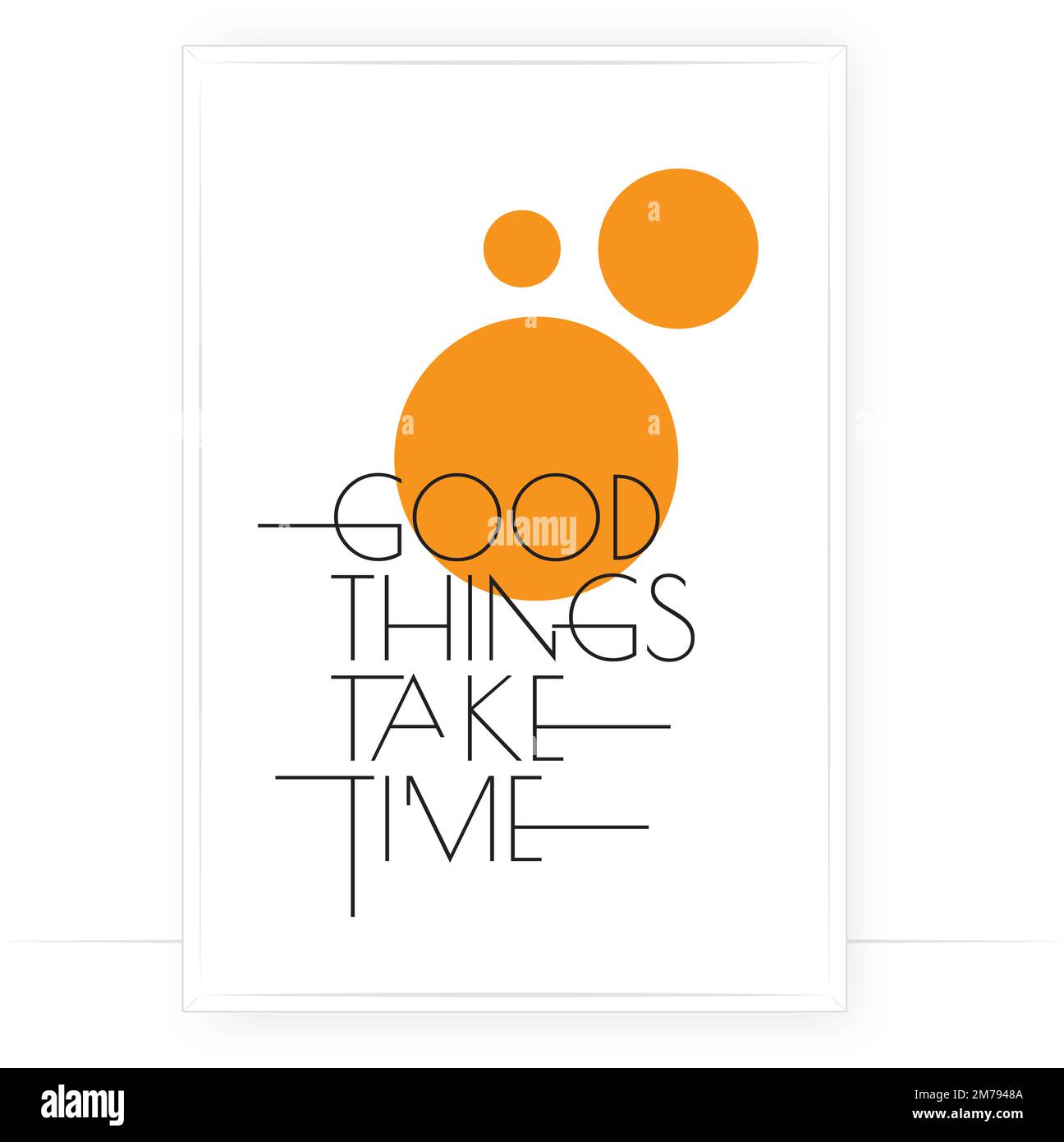 Good things take time, vector. Wording design, lettering. Scandinavian ...