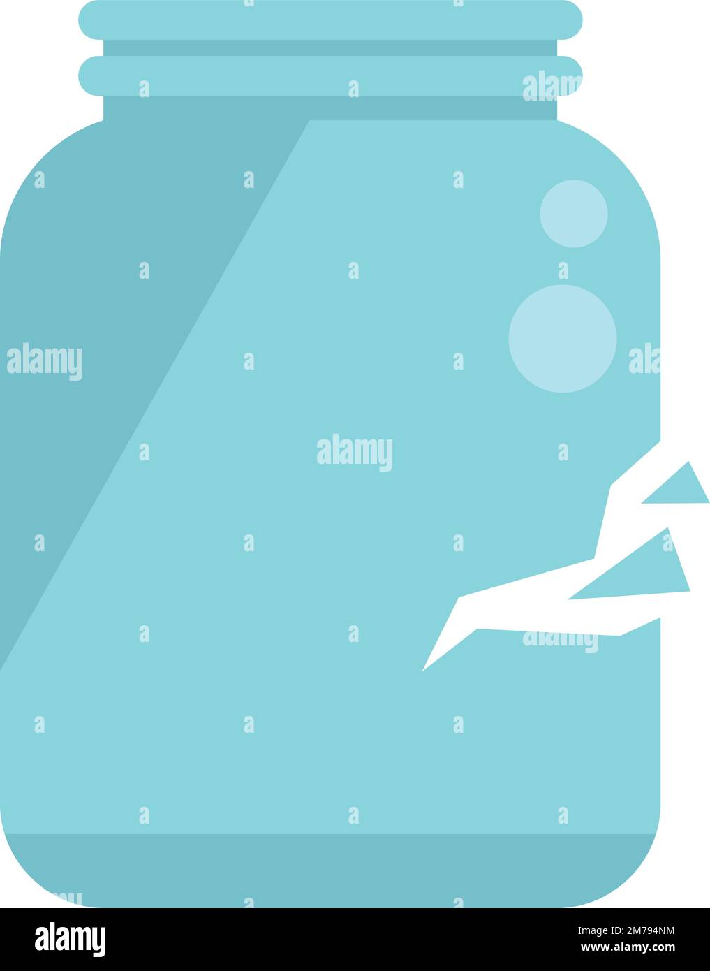 Crack glass jar icon flat vector. Waste garbage. Ecology environment ...